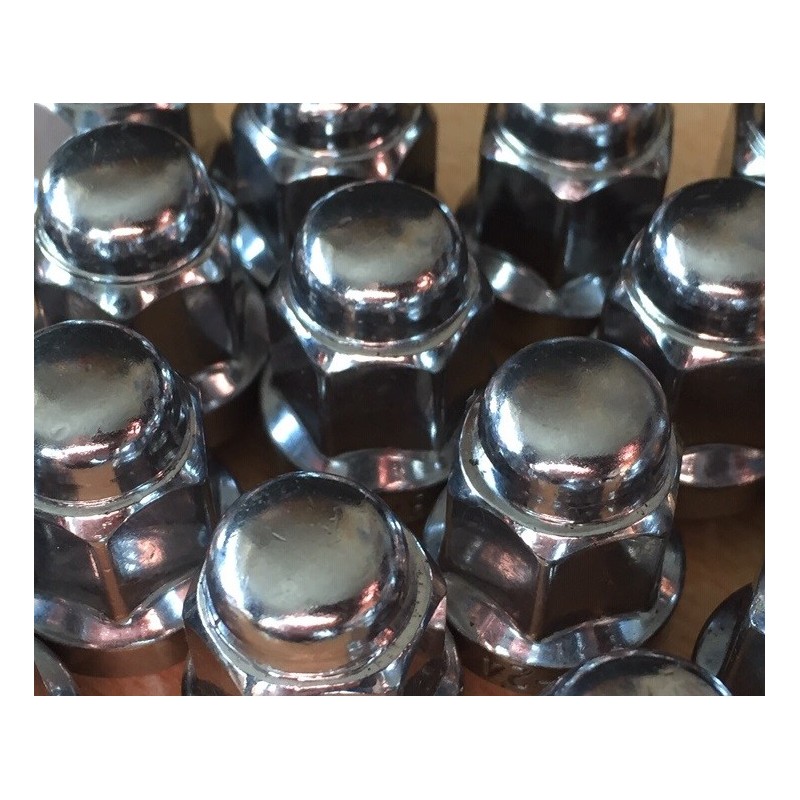 Chrome Wheel Nuts for alloy wheels - 60 Degree Taper for classic Mini 3/8