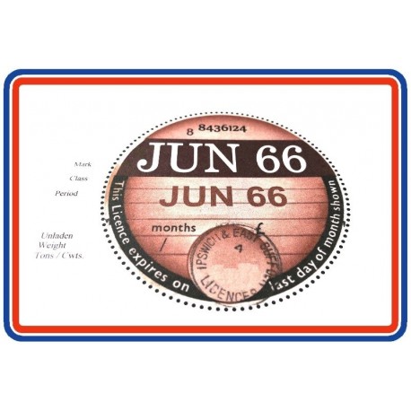 Blank Replica Tax Disc June 1966