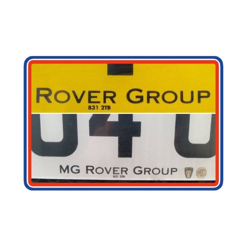 Rover Group Replica Number Plate Stickers x2